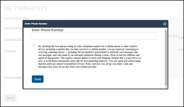Enroll in Text Message Notifications