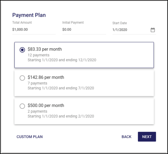 Enroll in a Payment Plan after Receiving a Statement