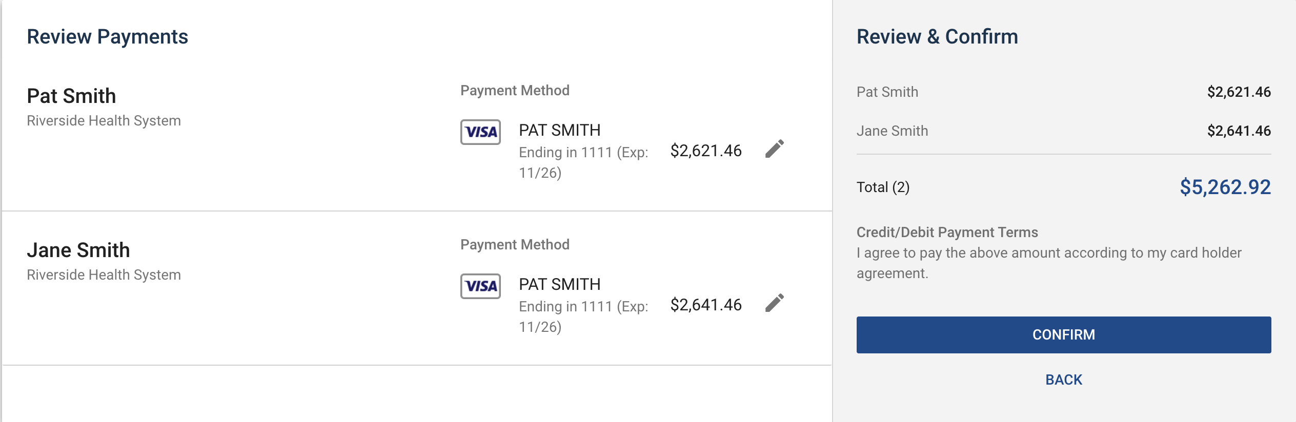 Pay Multiple Patient Balances on the Patient Portal