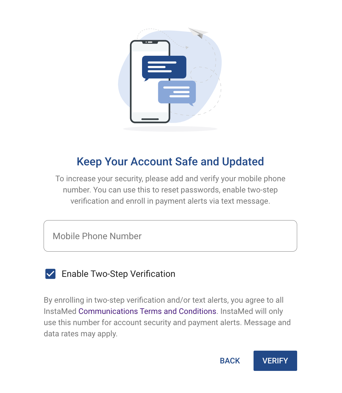 Enroll in Text Message Notifications
