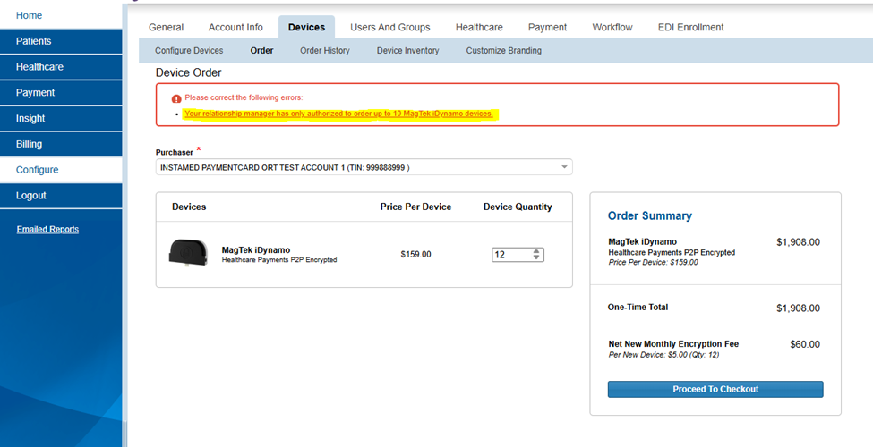 Online Device Ordering Customer FAQs