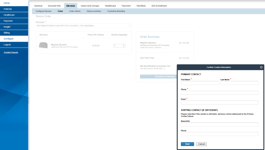 Online Device Ordering Customer FAQs