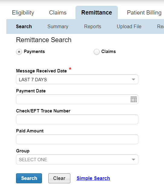 Remittance Reporting