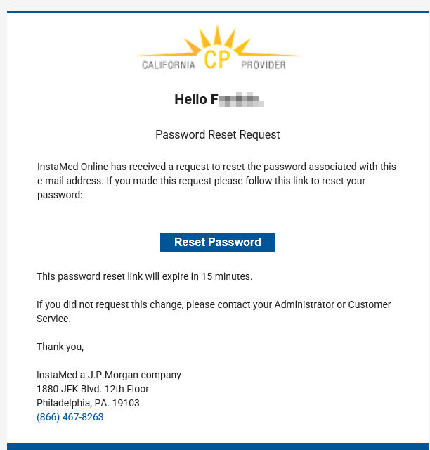 How do I reset my InstaMed Online password?