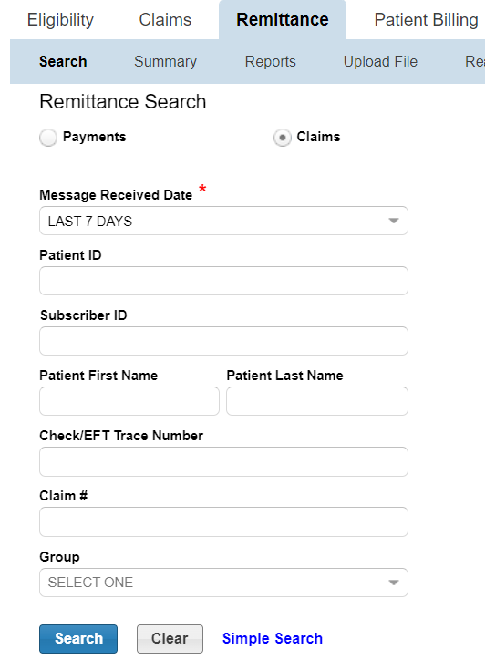 Remittance Reporting